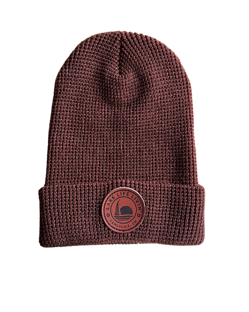 Leather Patch Waffle Toque – Lake Life Studio